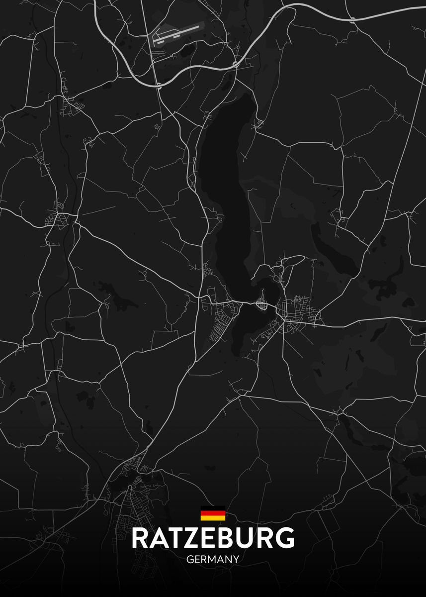 'Ratzeburg DE' Poster, picture, metal print, paint by IMR Designs ...