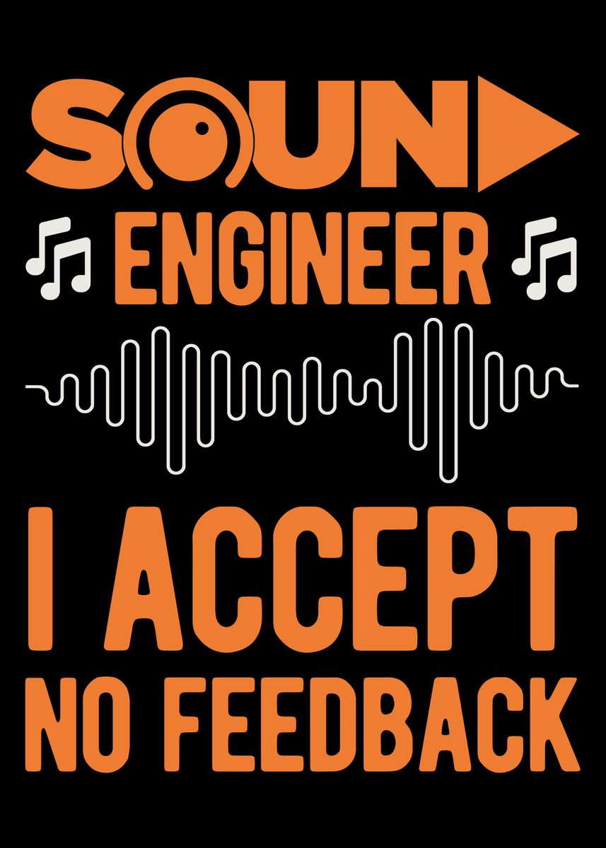'Funny Sound Engineer' Poster, picture, metal print, paint by Visualz ...