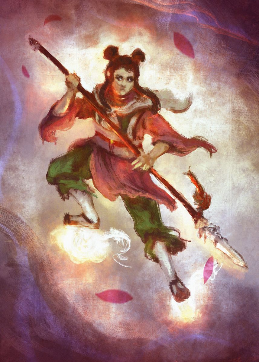 'NE ZHA' Poster, picture, metal print, paint by Alessia H Valastro ...