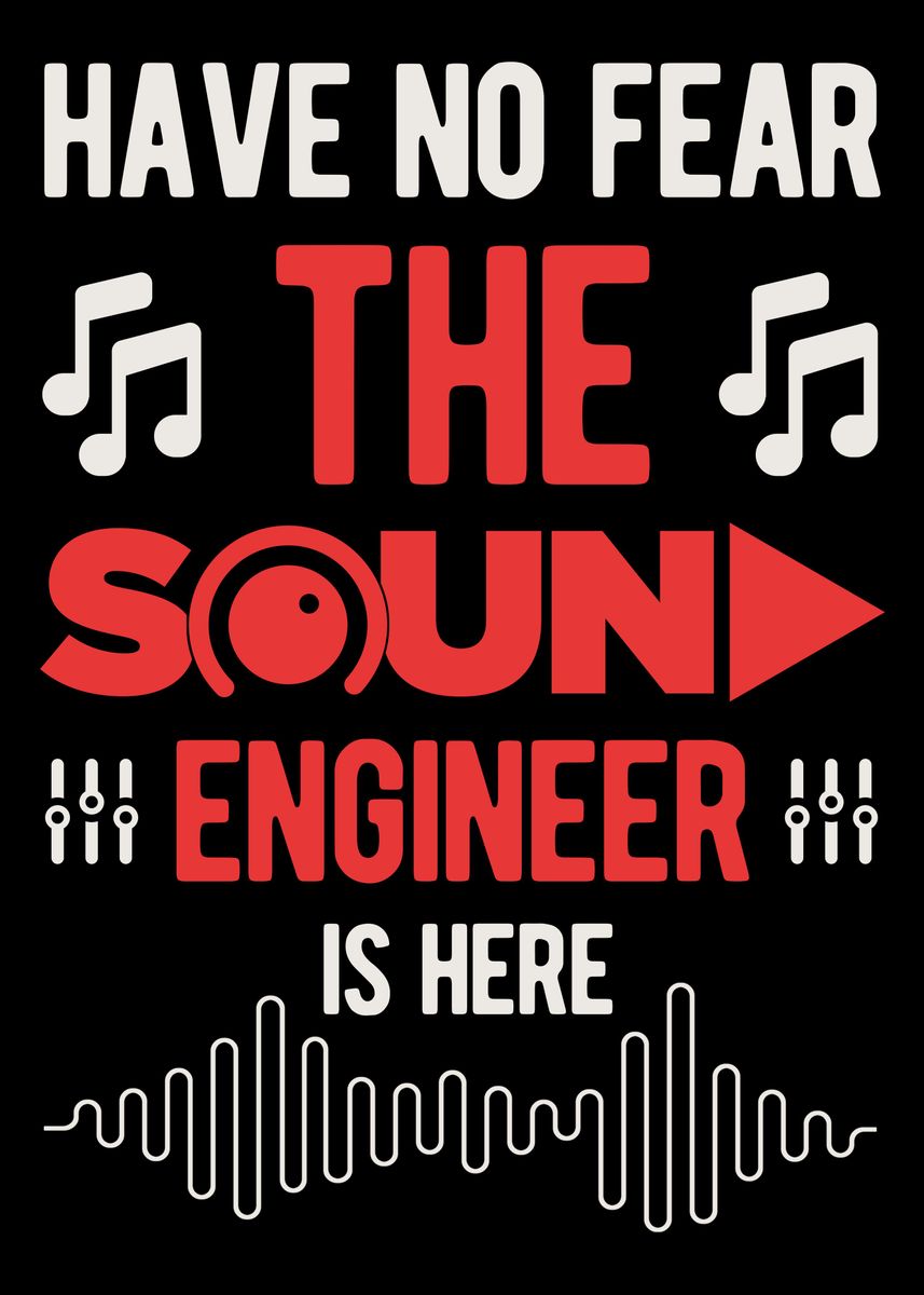 'Funny Sound Engineer' Poster by Visualz | Displate