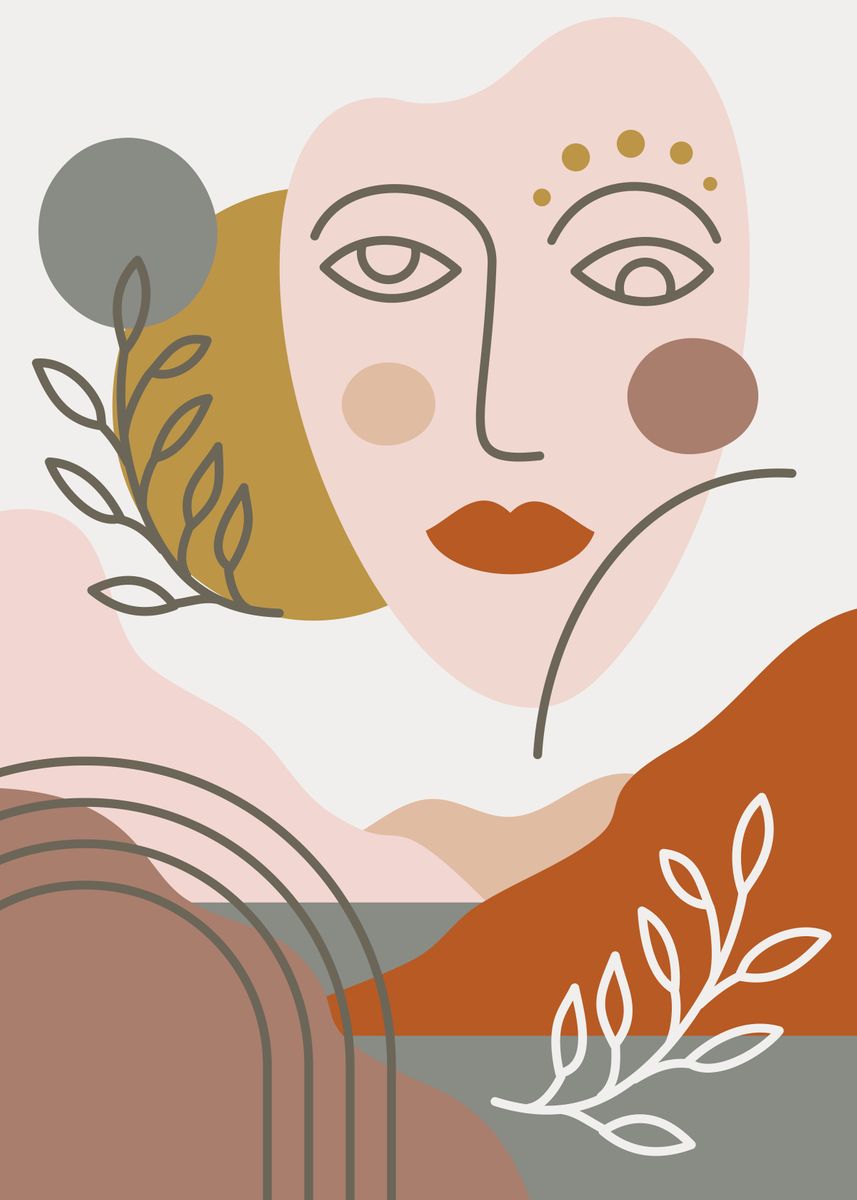 'Bohemian nature and floral' Poster by Human Shadow | Displate