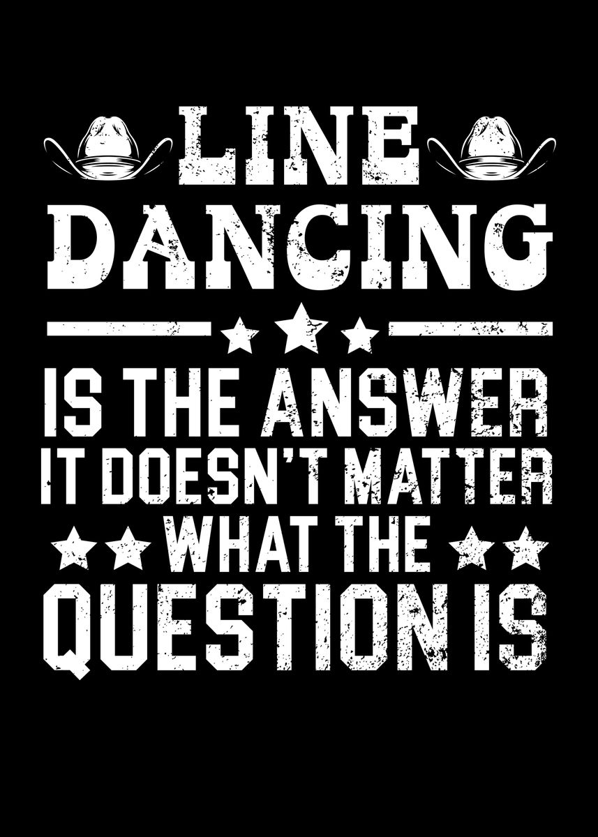 'Line Dancing Western Dance' Poster, picture, metal print, paint by NAO ...
