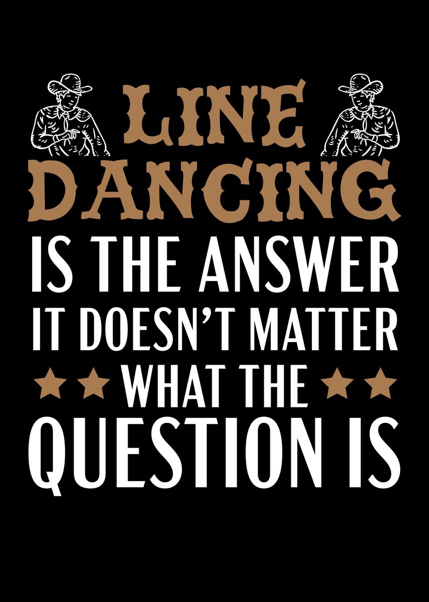 'Line Dancing Western Dance' Poster, picture, metal print, paint by NAO ...