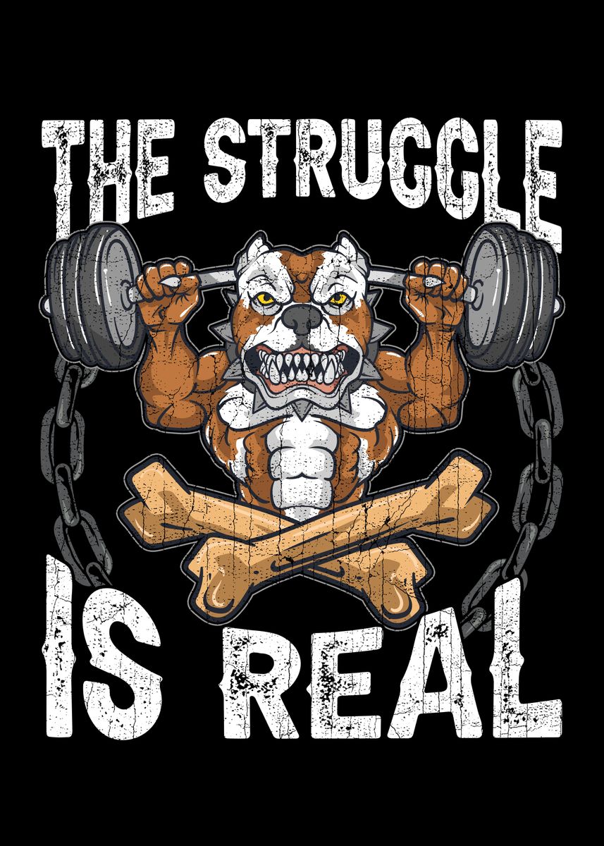 'The Struggle is Real' Poster, picture, metal print, paint by Lukes ...