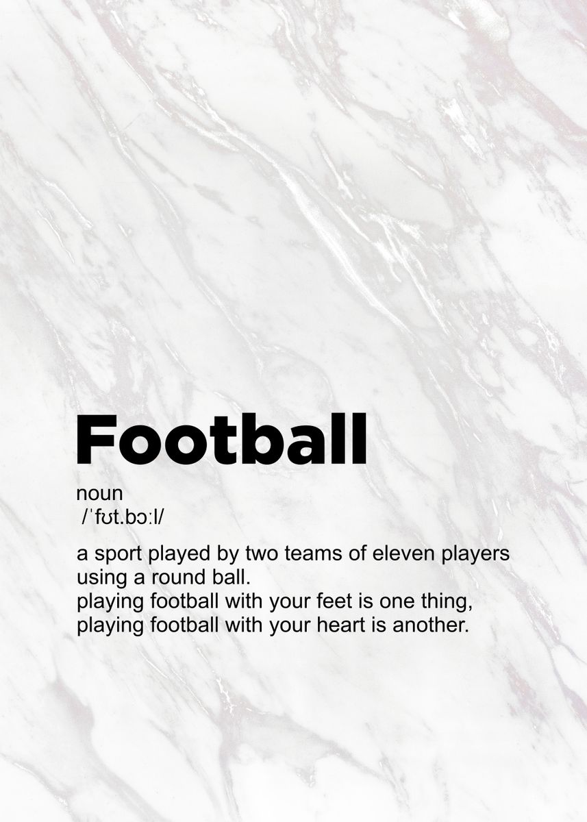'football definition poster' Poster, picture, metal print, paint by ...