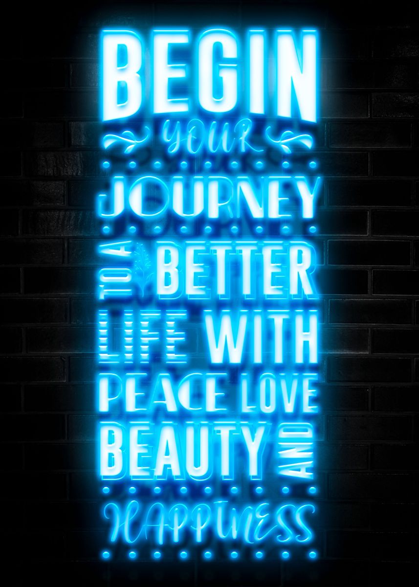 'Begin Your Journey ' Poster by Reflection Quotes | Displate