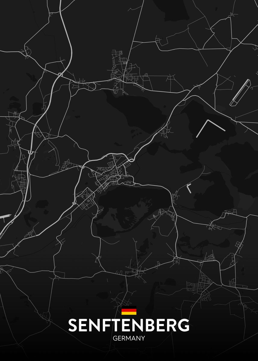 'Senftenberg DE' Poster, picture, metal print, paint by IMR Designs ...