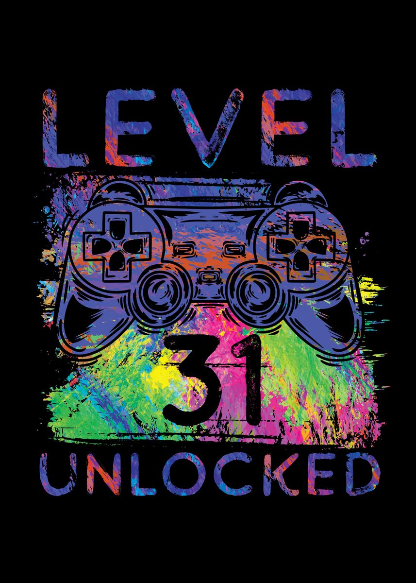 'Colorful gamer level 31' Poster, picture, metal print, paint by BeMi ...