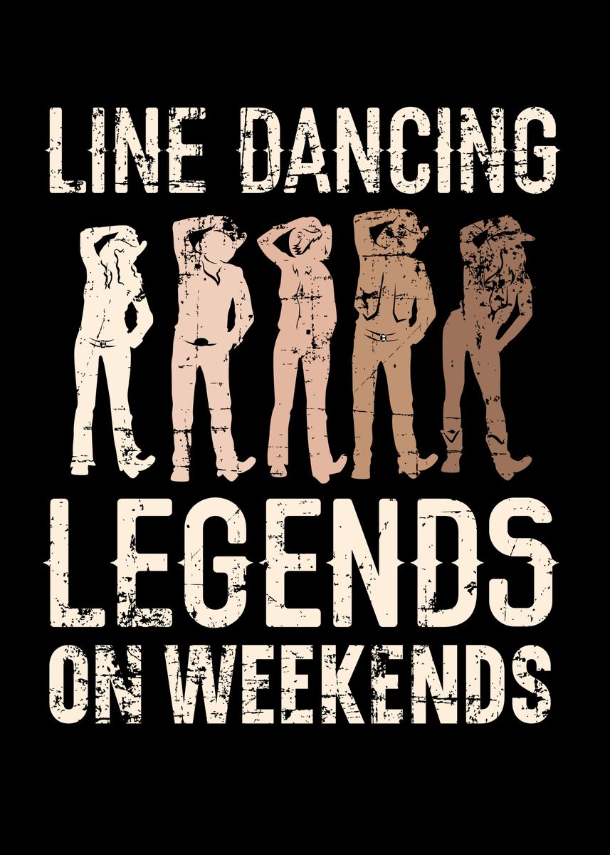 'Line Dancing Legends' Poster, picture, metal print, paint by NAO ...