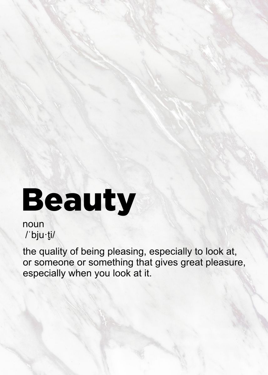 'beauty definition poster' Poster, picture, metal print, paint by ...