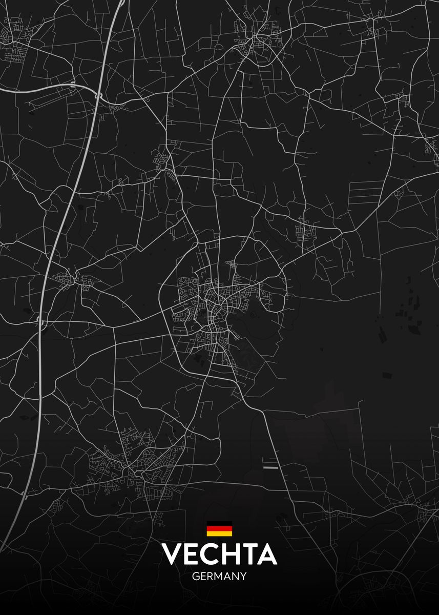 'Vechta DE' Poster, picture, metal print, paint by IMR Designs | Displate