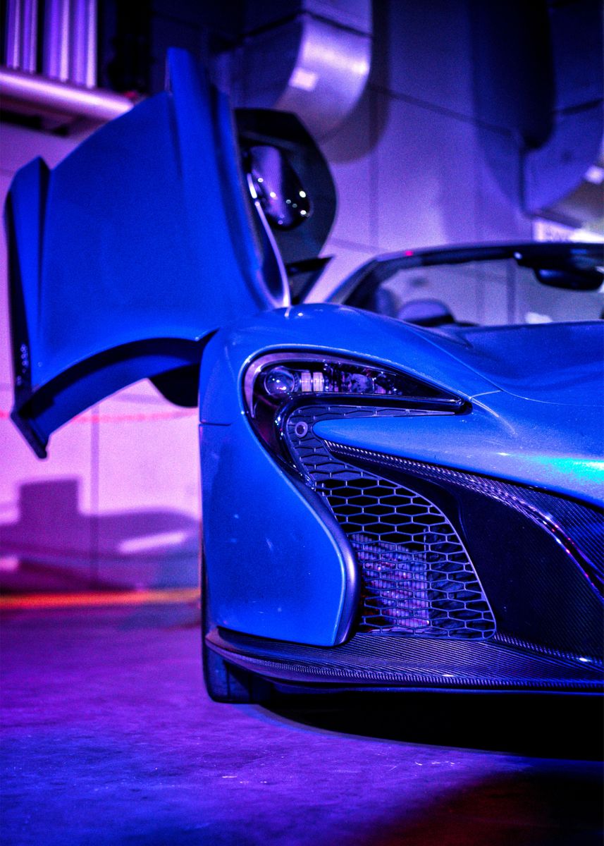 'Cyberpunk Neon McLaren P1' Poster by Aiden Tells | Displate