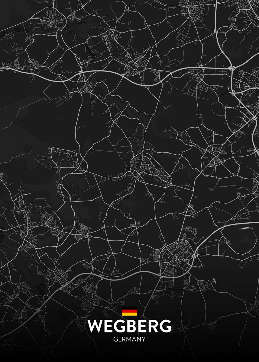 'Wegberg DE' Poster, picture, metal print, paint by IMR Designs | Displate