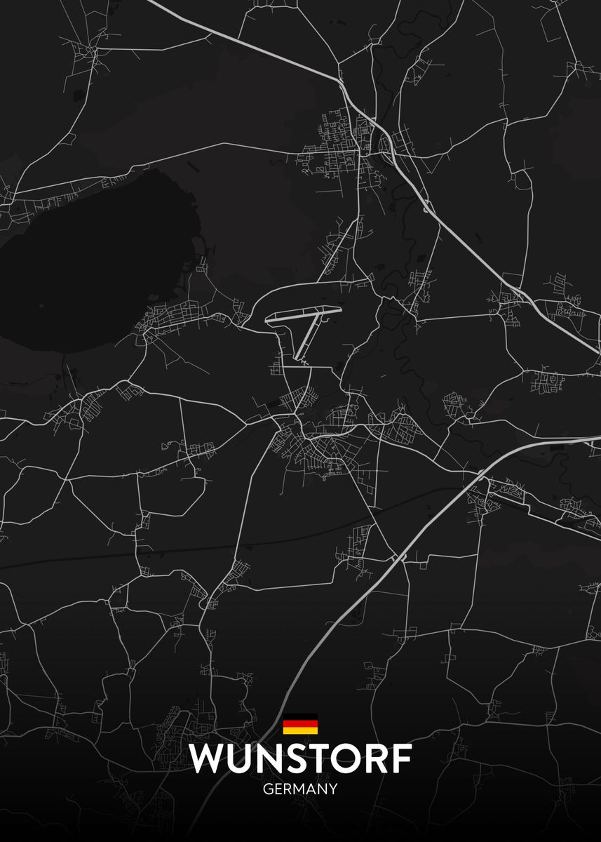 'Wunstorf DE' Poster, picture, metal print, paint by IMR Designs | Displate