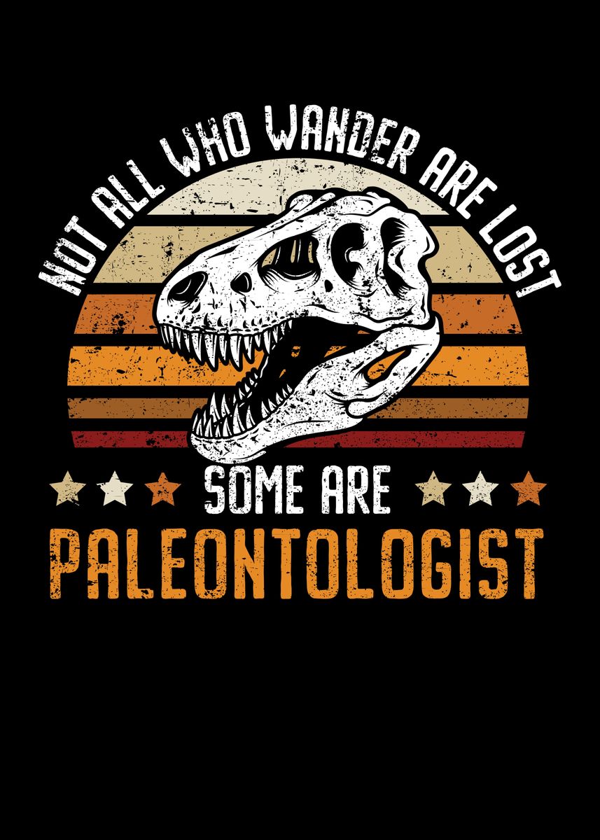 'Paleontologist Dinosaur' Poster, picture, metal print, paint by NAO ...