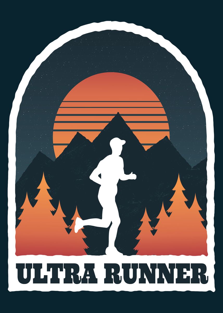 'Ultra runner' Poster, picture, metal print, paint by Bombdesign | Displate