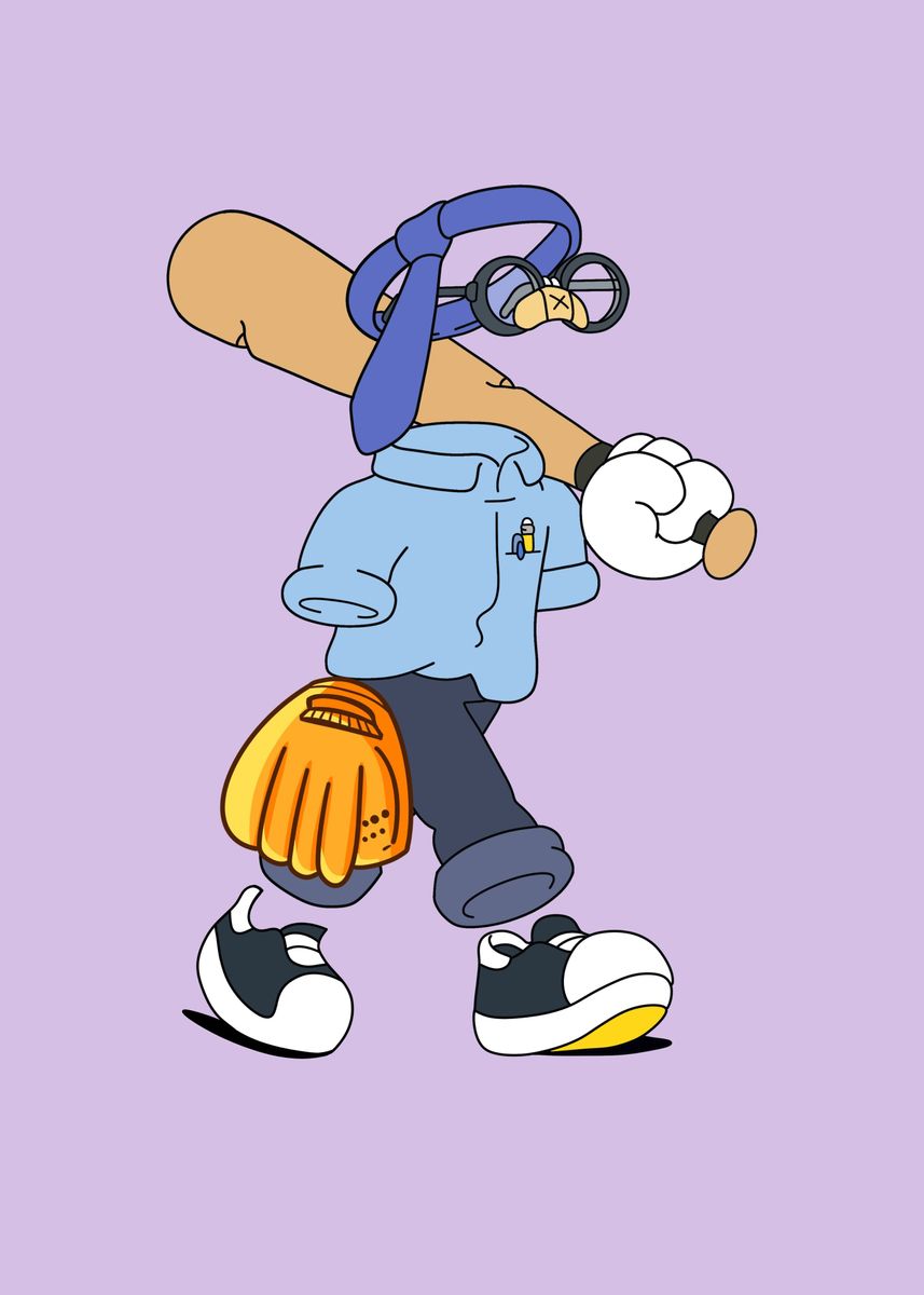 'Invisible baseball' Poster by Karin Studio | Displate