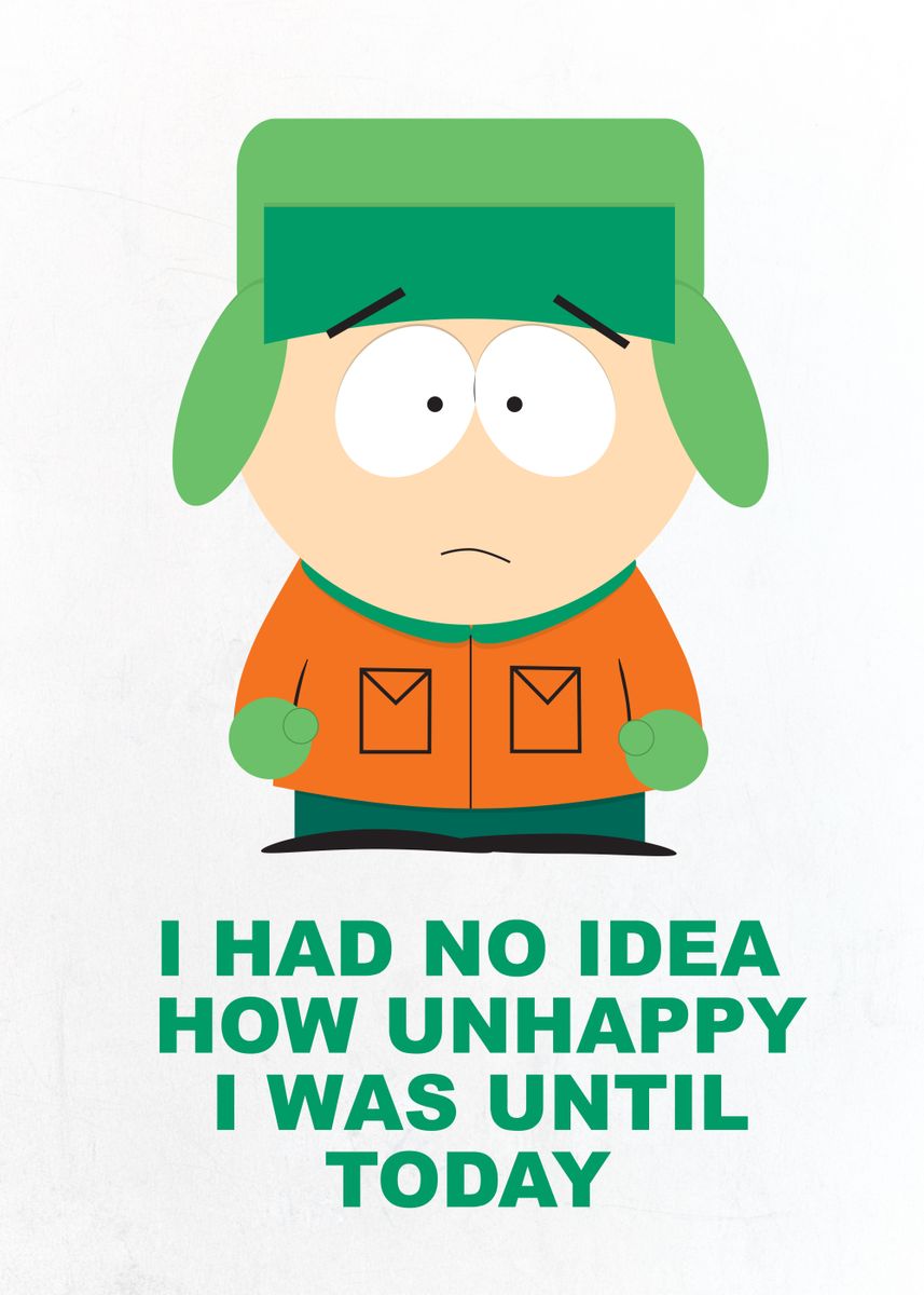 'Unhappy Kyle' Poster, picture, metal print, paint by South Park | Displate