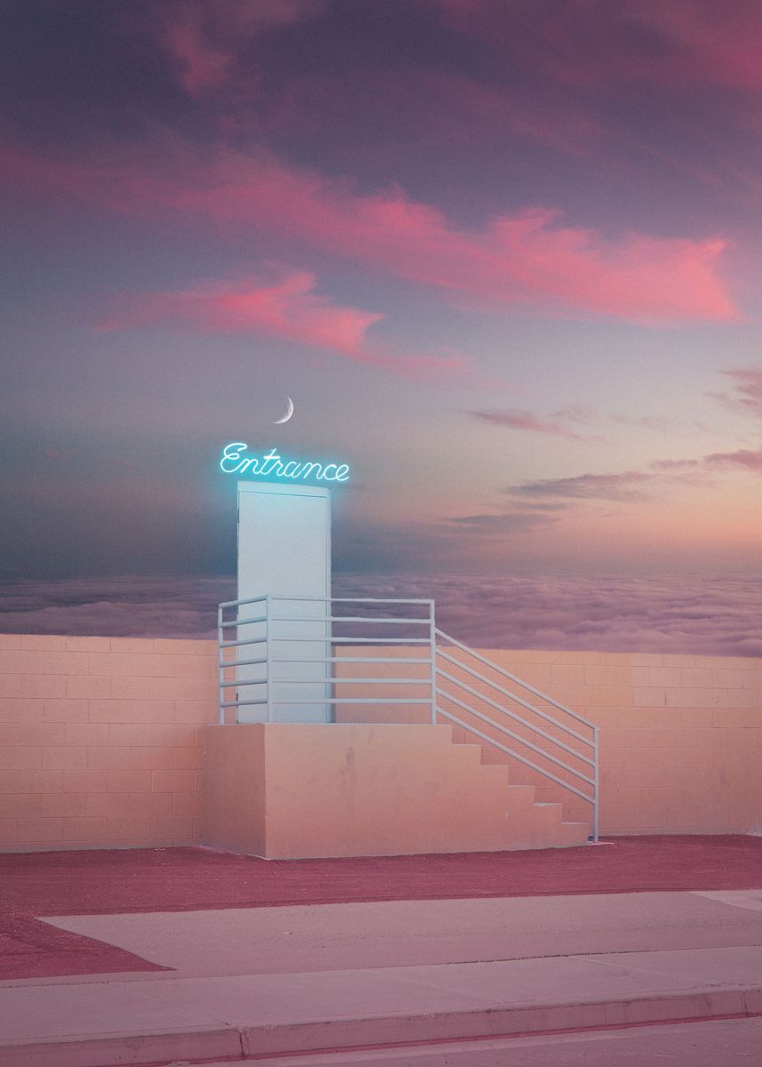 'Entrance' Poster, picture, metal print, paint by Outrun Youth | Displate