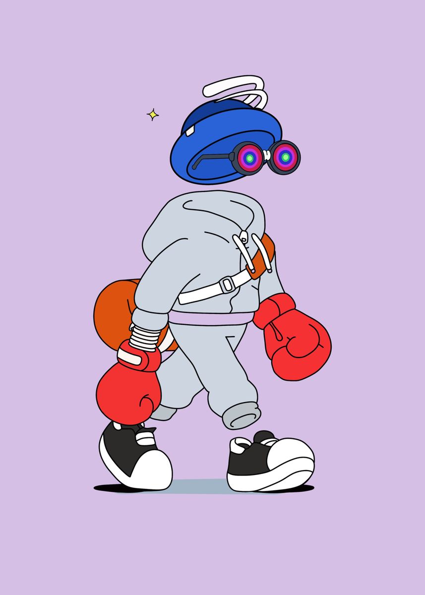 'Invisible boxer' Poster, picture, metal print, paint by Karin Studio ...