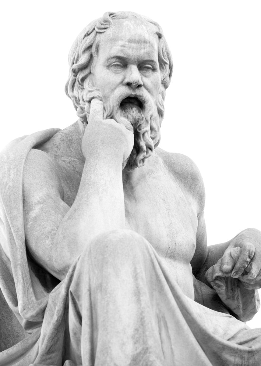 'Socrates Marble Statue 3 ' Poster, picture, metal print, paint by ...