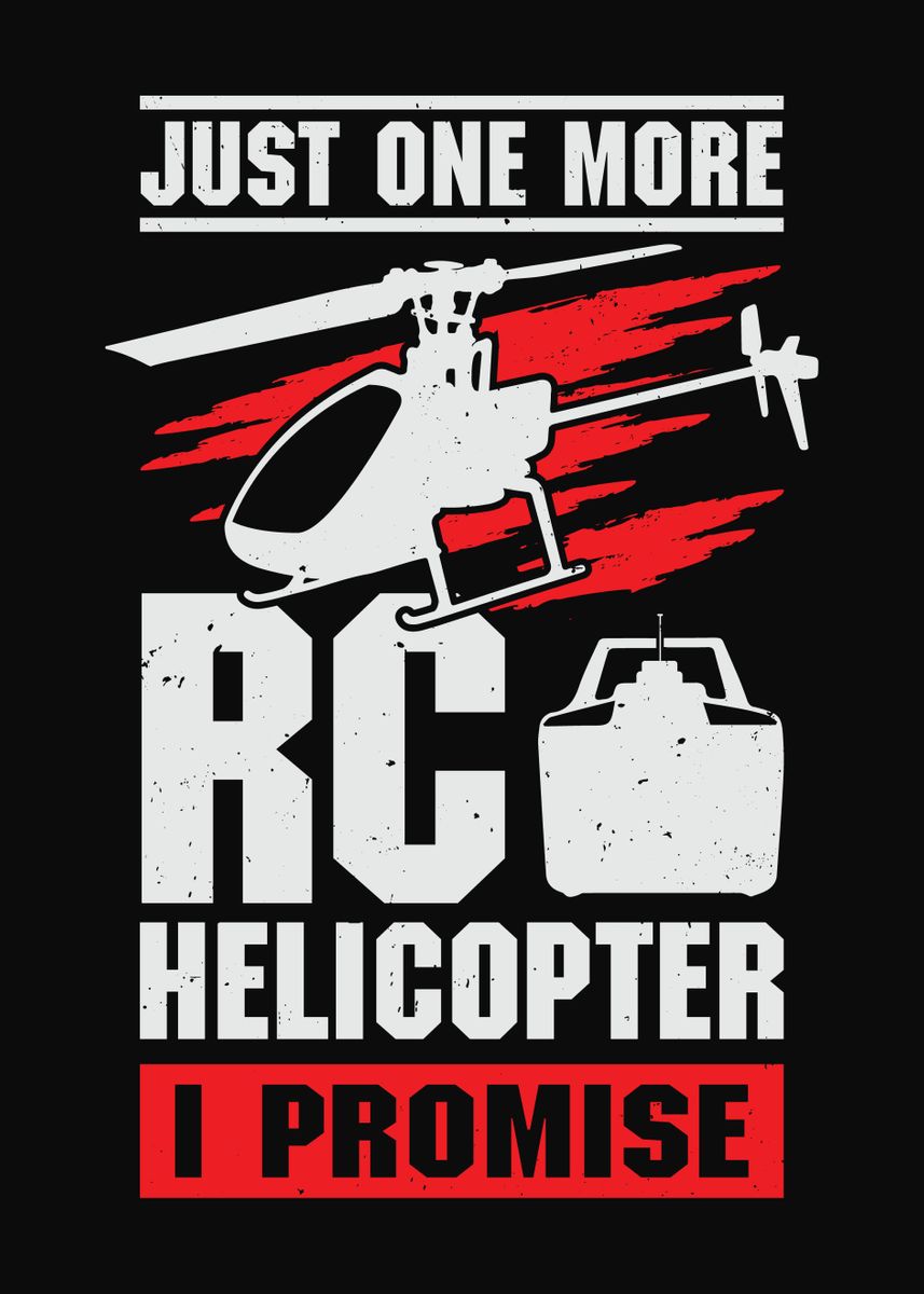 'RC Helicopter Pilot Design' Poster, picture, metal print, paint by ...