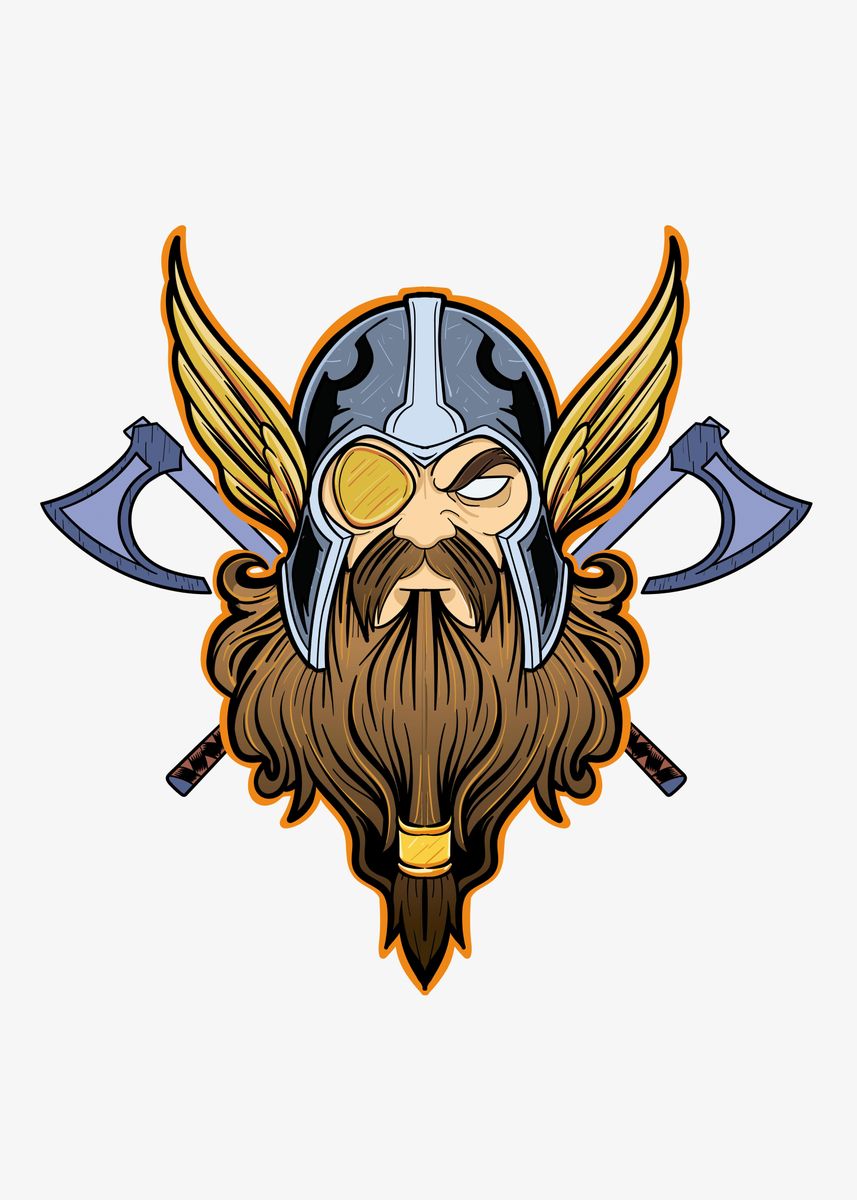 'Odin I Walhalla Vikings' Poster, picture, metal print, paint by ...