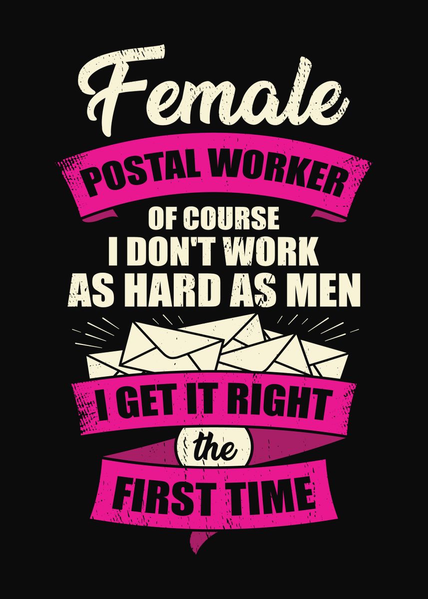 'Female Postal Worker' Poster, picture, metal print, paint by Marcel ...