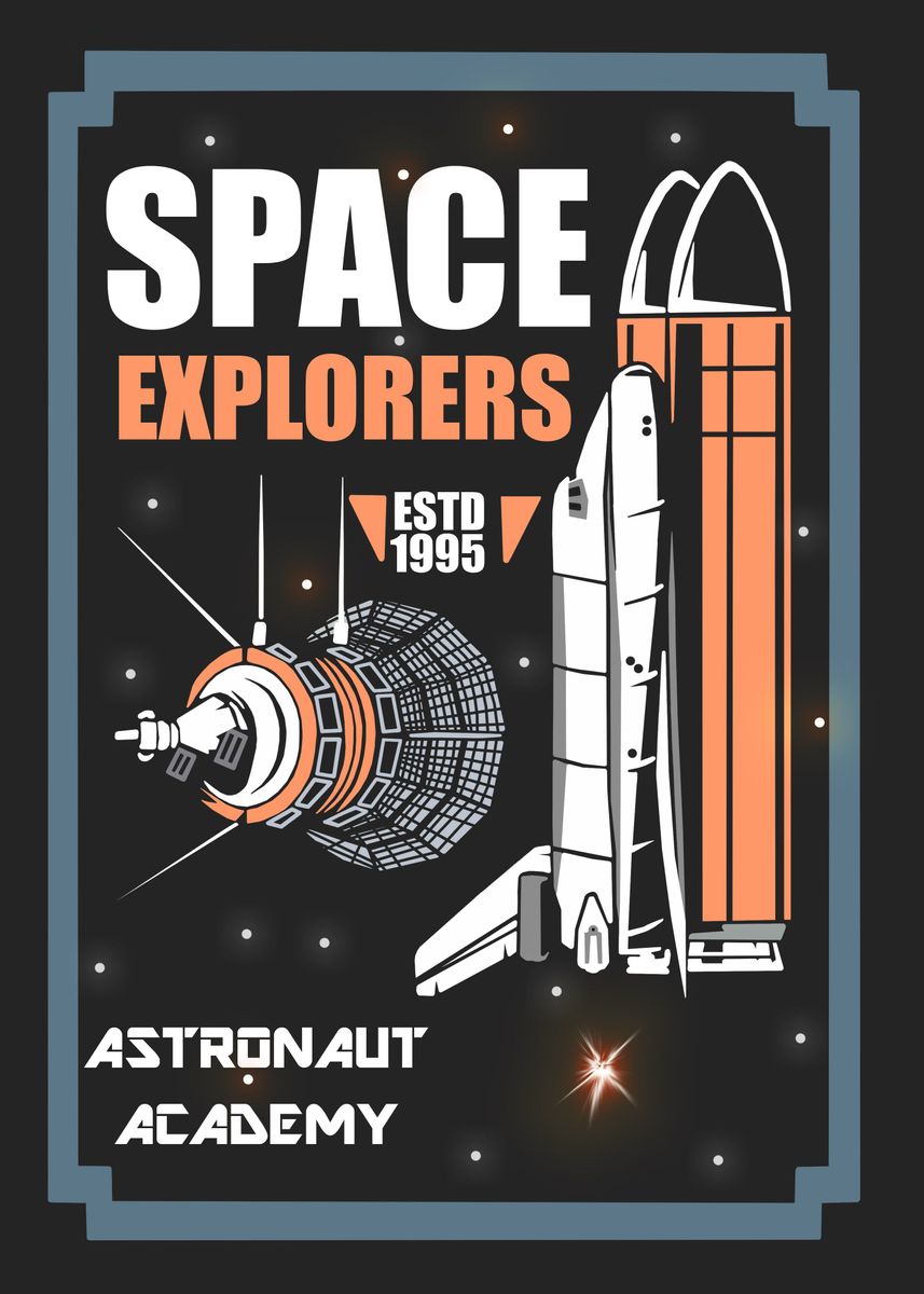 'SPACE EXPLORERS' Poster, picture, metal print, paint by TroisiemeOeil ...