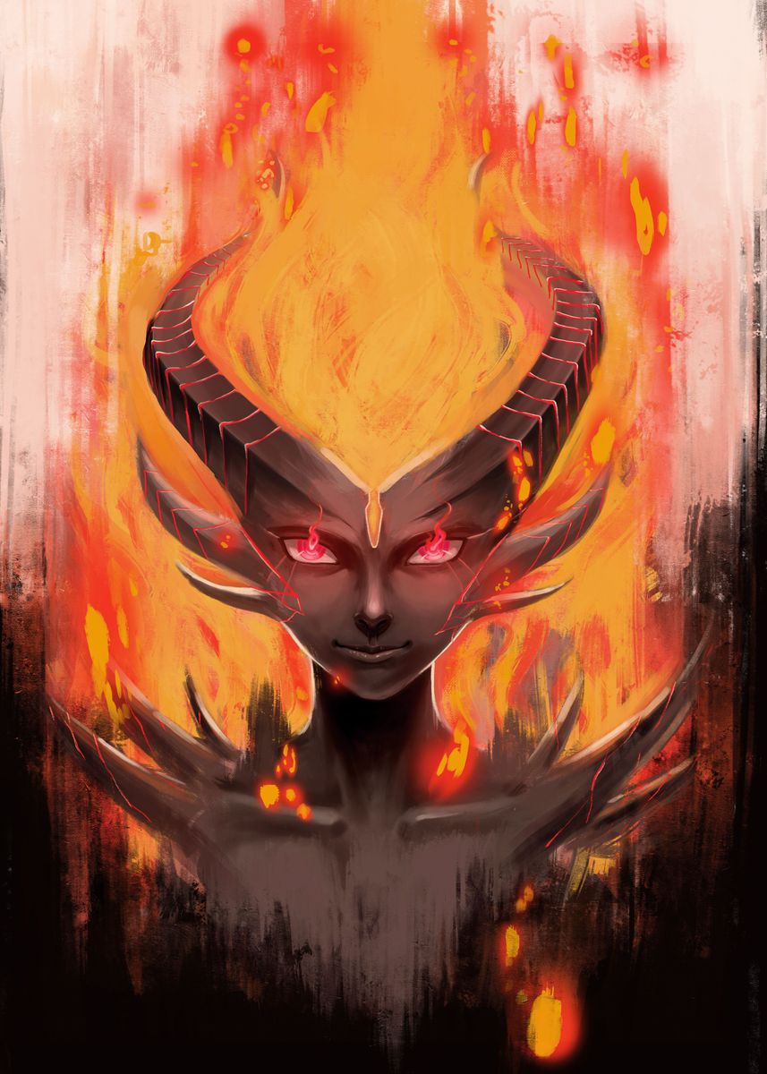 'Fire Element' Poster, picture, metal print, paint by JustKidding Dot ...