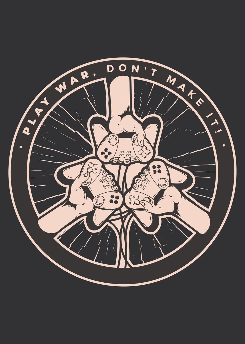 'Gamer war quote' Poster, picture, metal print, paint by Bombdesign ...