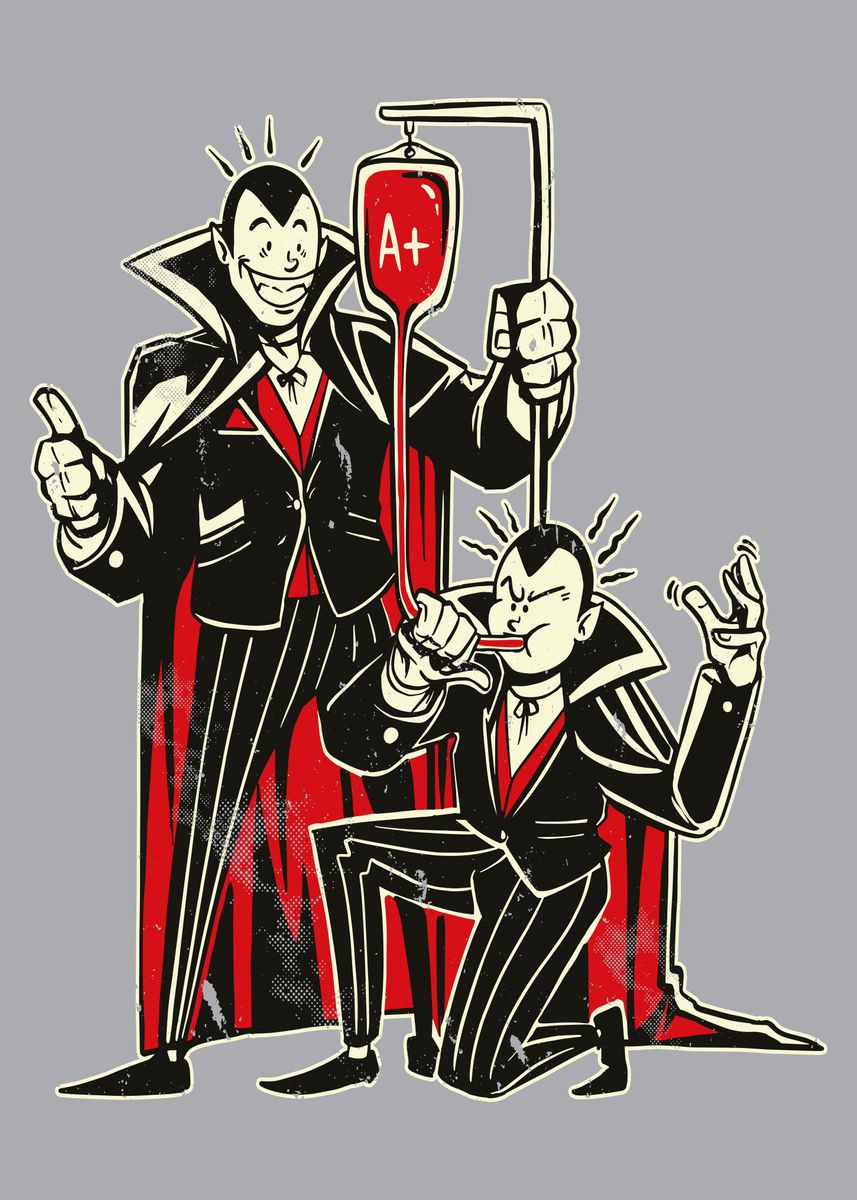 'Blood bong vampires' Poster, picture, metal print, paint by Bombdesign ...