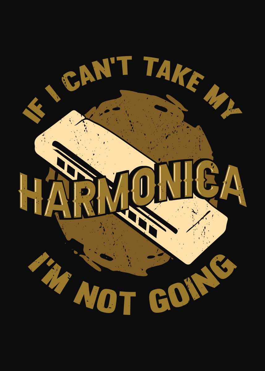'Harmonica Lover Design' Poster by Marcel Doll | Displate