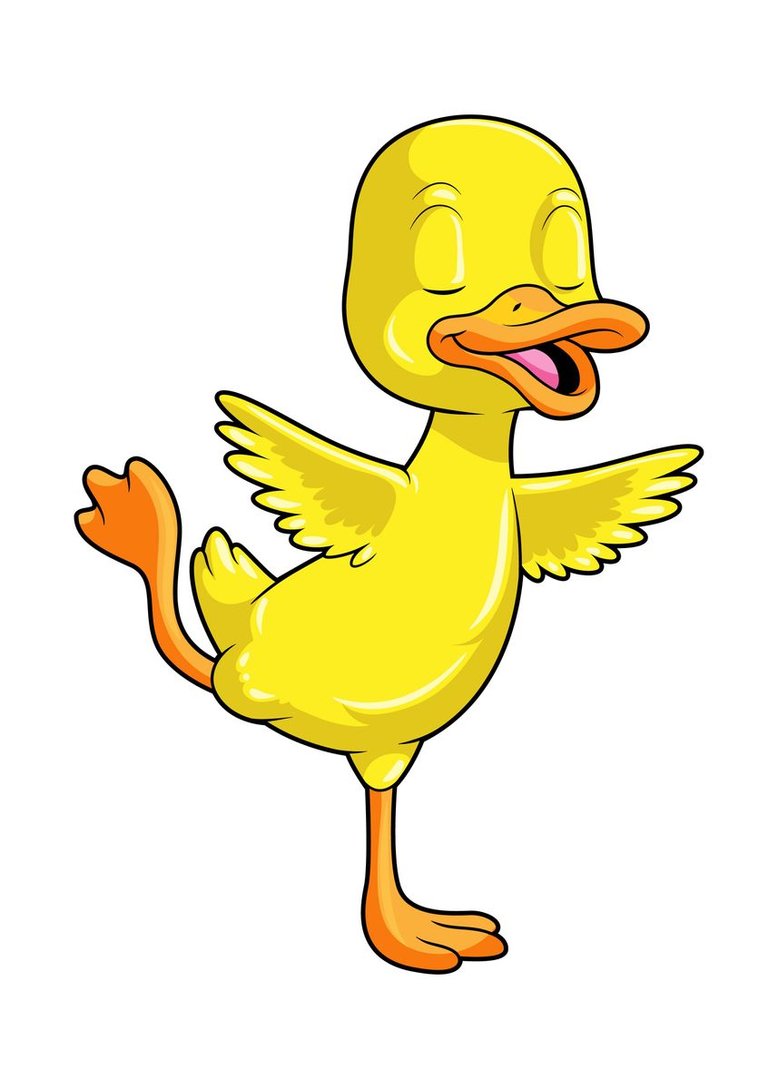 'Duck Yoga Stretching ' Poster, picture, metal print, paint by Markus ...