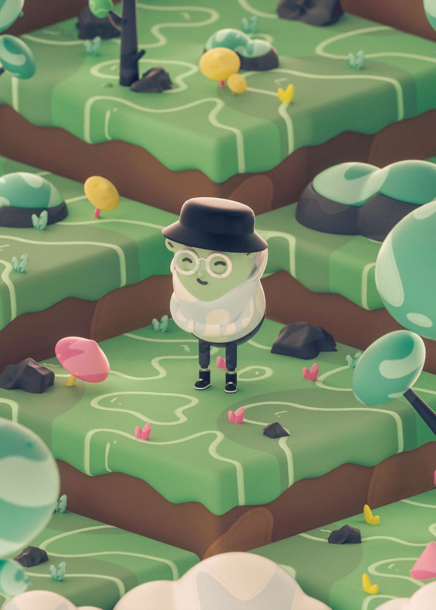 'Journey to the Beanstalk 2' Poster, picture, metal print, paint by ...