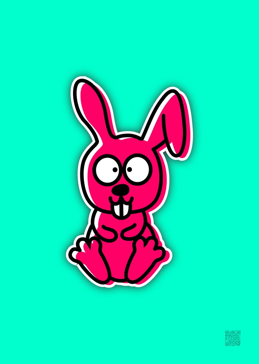 'Crazy Rabbit' Poster, picture, metal print, paint by Polygon1984 ...