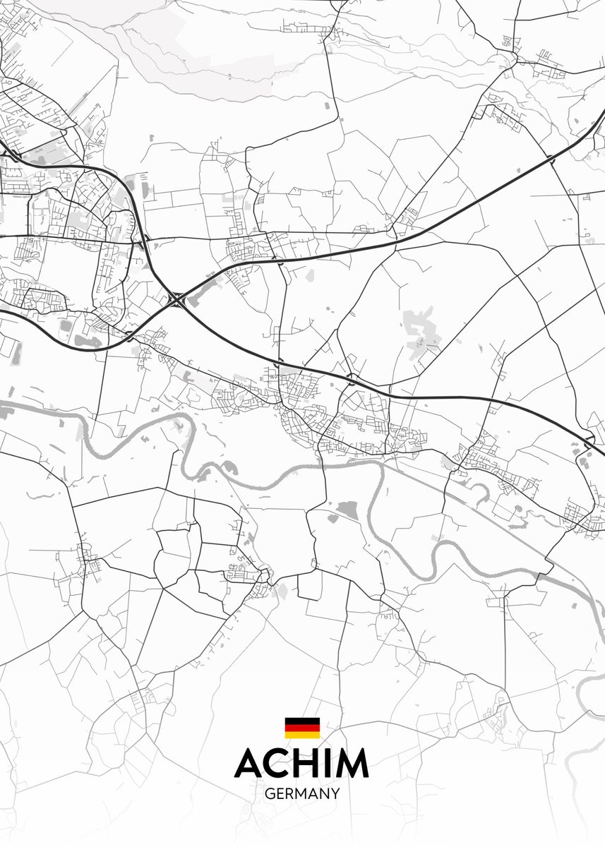 'Achim DE' Poster, picture, metal print, paint by IMR Designs | Displate