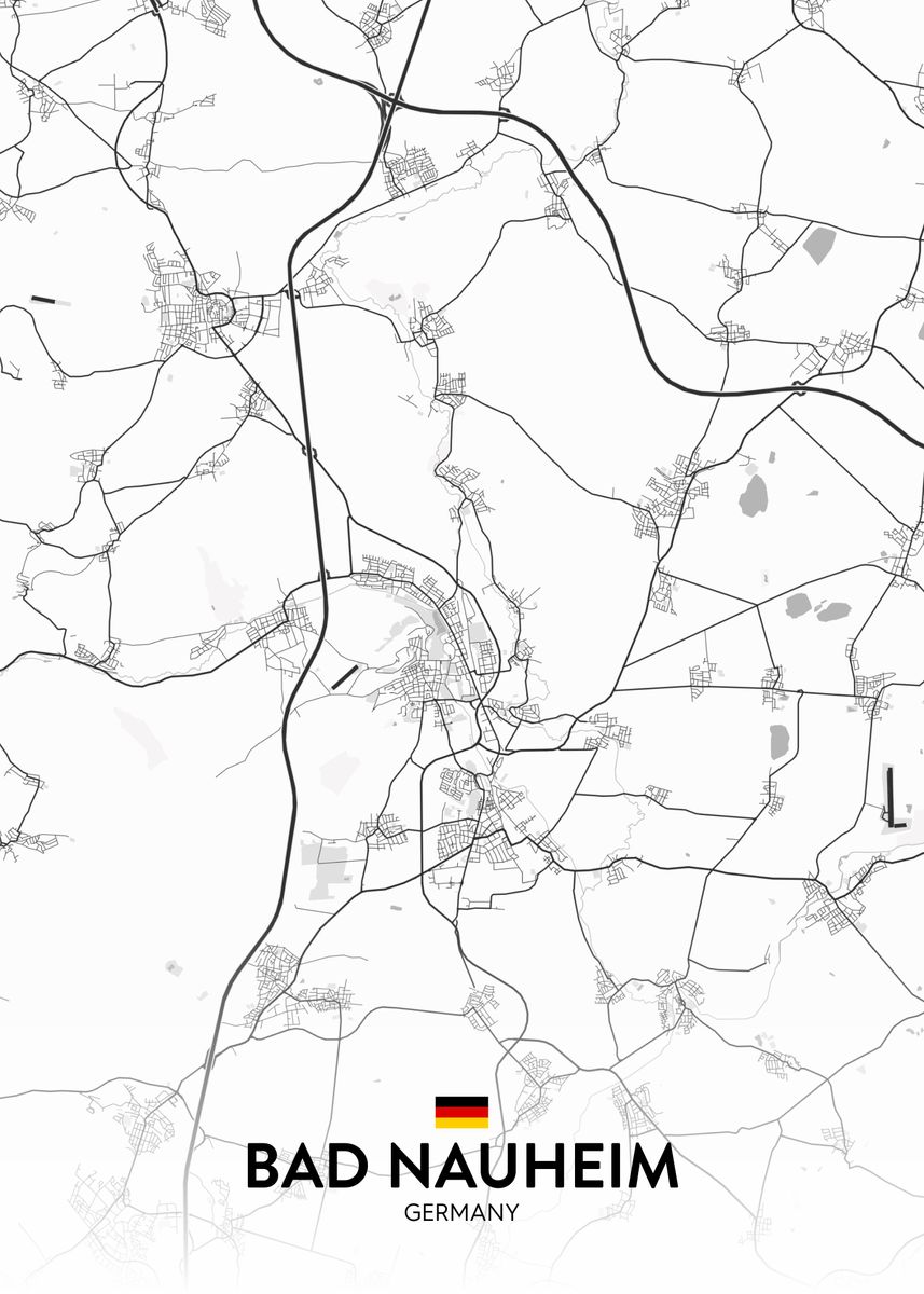 'Bad Nauheim DE' Poster, picture, metal print, paint by IMR Designs ...