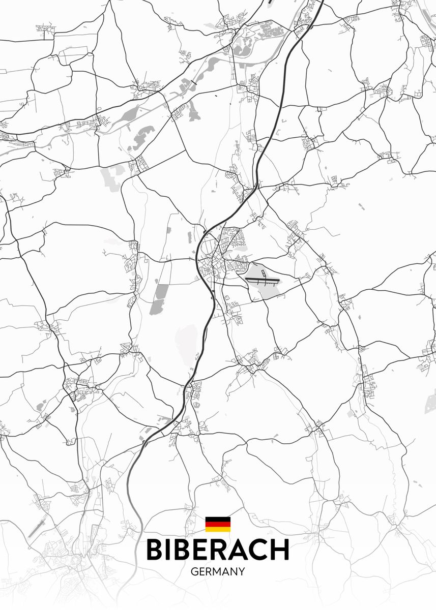 'Biberach DE' Poster, picture, metal print, paint by IMR Designs | Displate