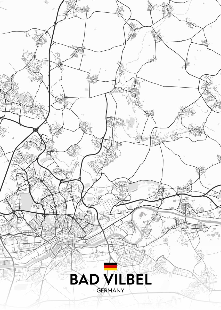 'Bad Vilbel DE' Poster, picture, metal print, paint by IMR Designs ...