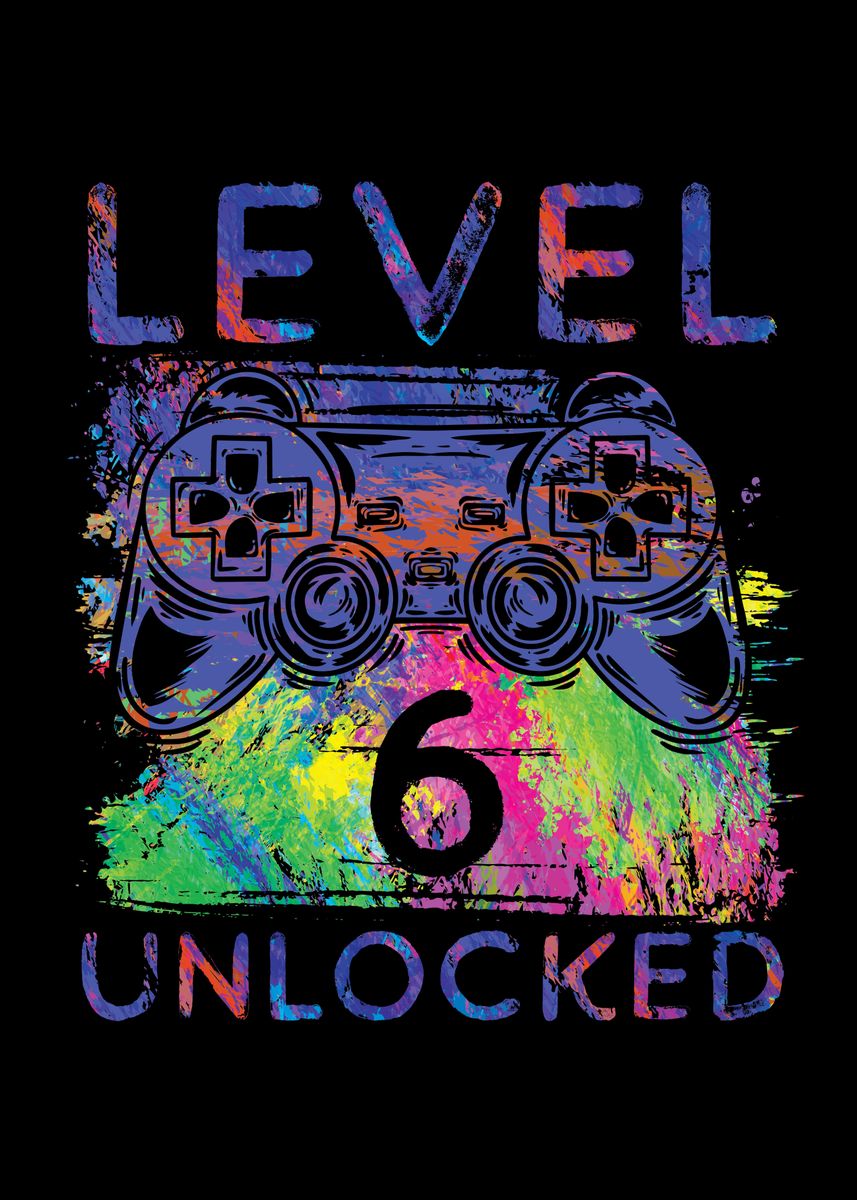 'Colorful gamer level 6' Poster, picture, metal print, paint by BeMi ...