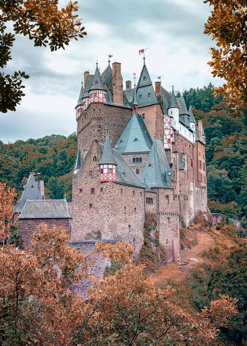 'Burg Eltz' Poster, picture, metal print, paint by Mango Art | Displate