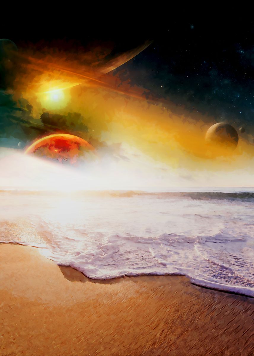 'Sea of Quark' Poster, picture, metal print, paint by Nazar Hrabovyi ...