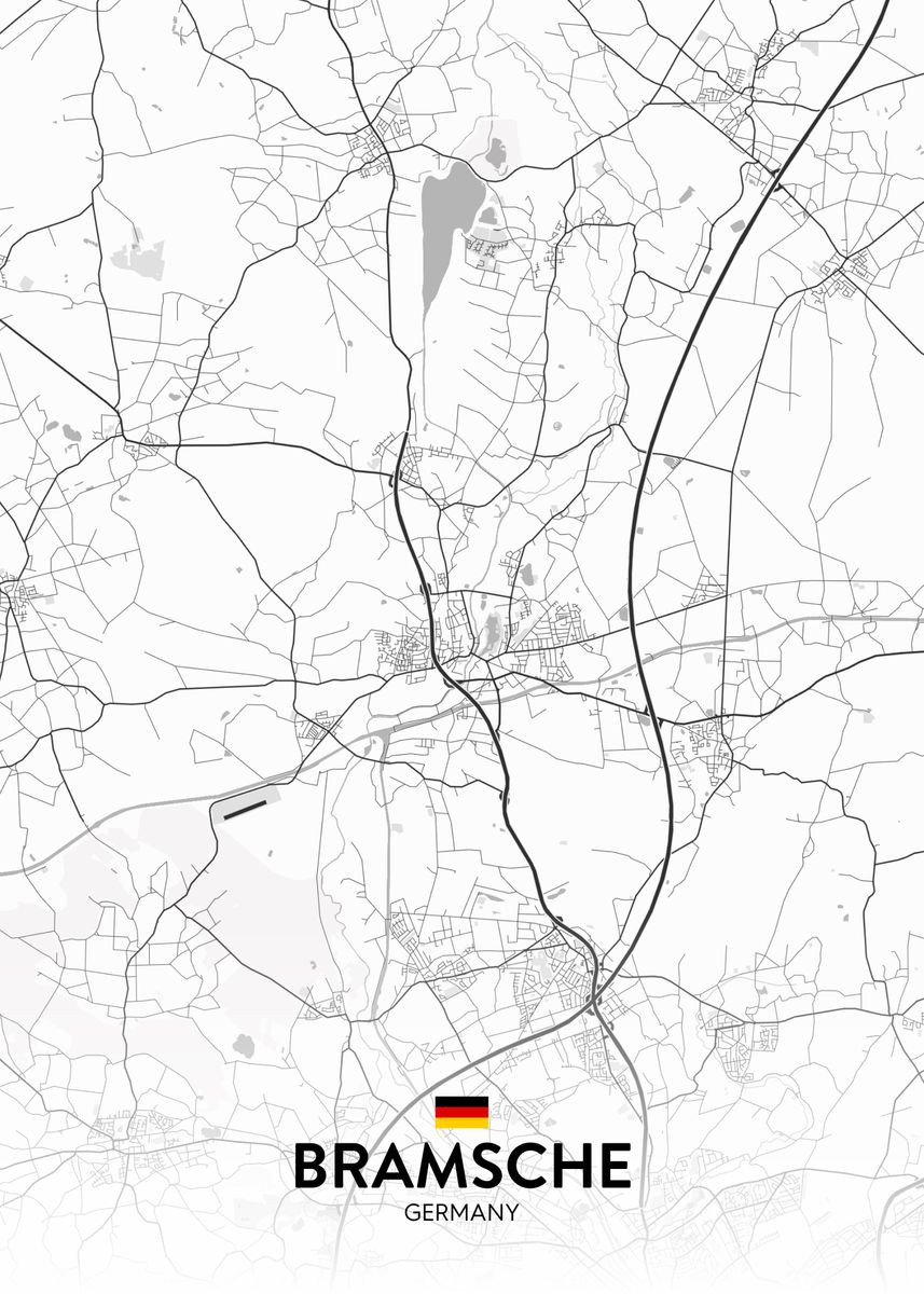 'Bramsche DE' Poster, picture, metal print, paint by IMR Designs | Displate