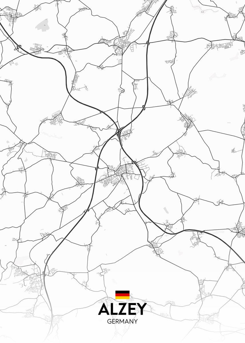 'Alzey DE' Poster, picture, metal print, paint by IMR Designs | Displate