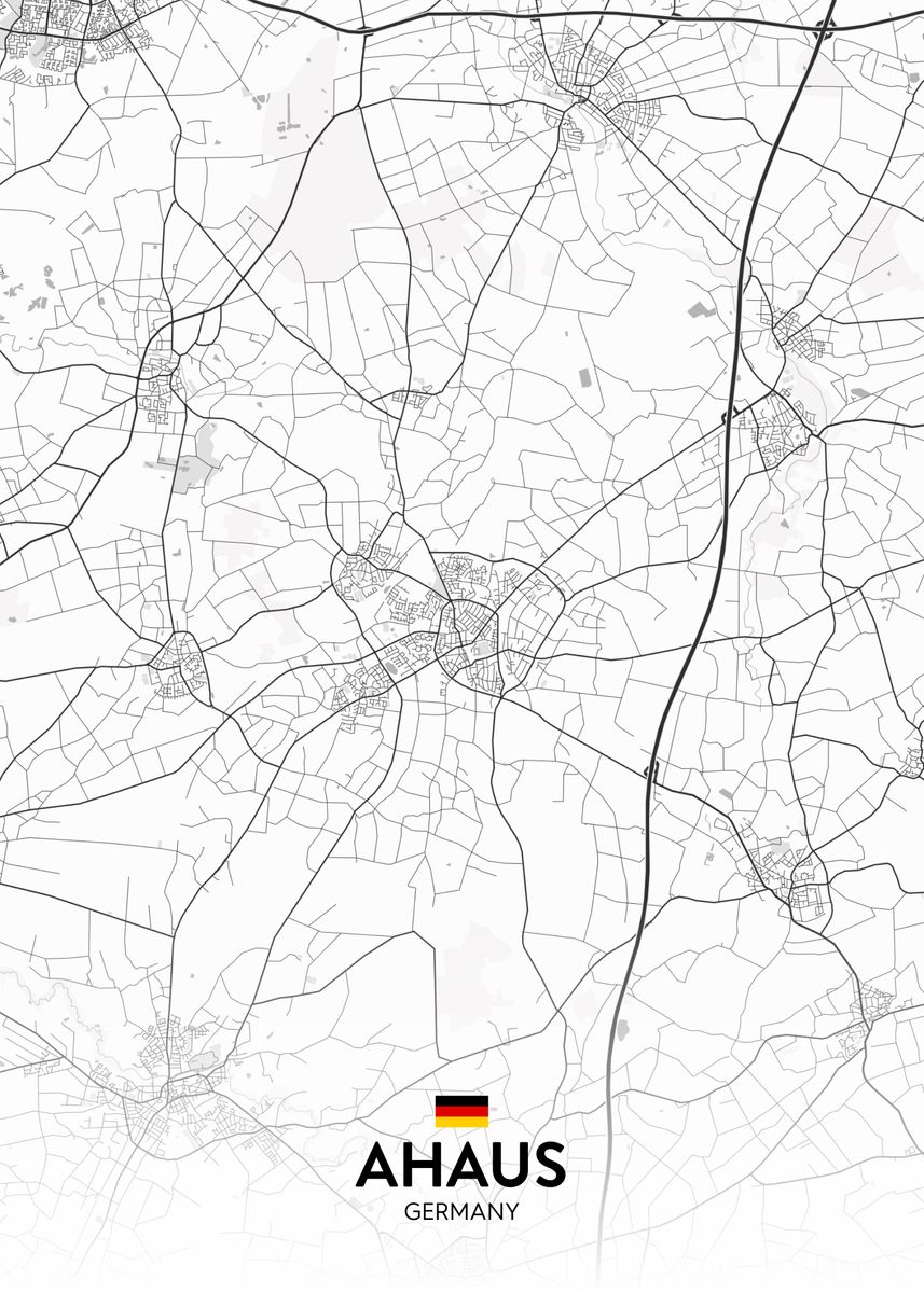 'Ahaus DE' Poster, picture, metal print, paint by IMR Designs | Displate