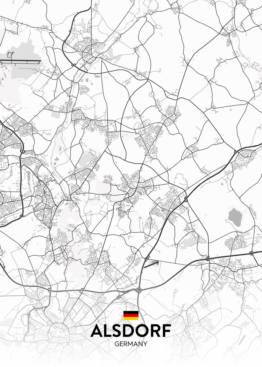 'Alsdorf DE' Poster, picture, metal print, paint by IMR Designs | Displate