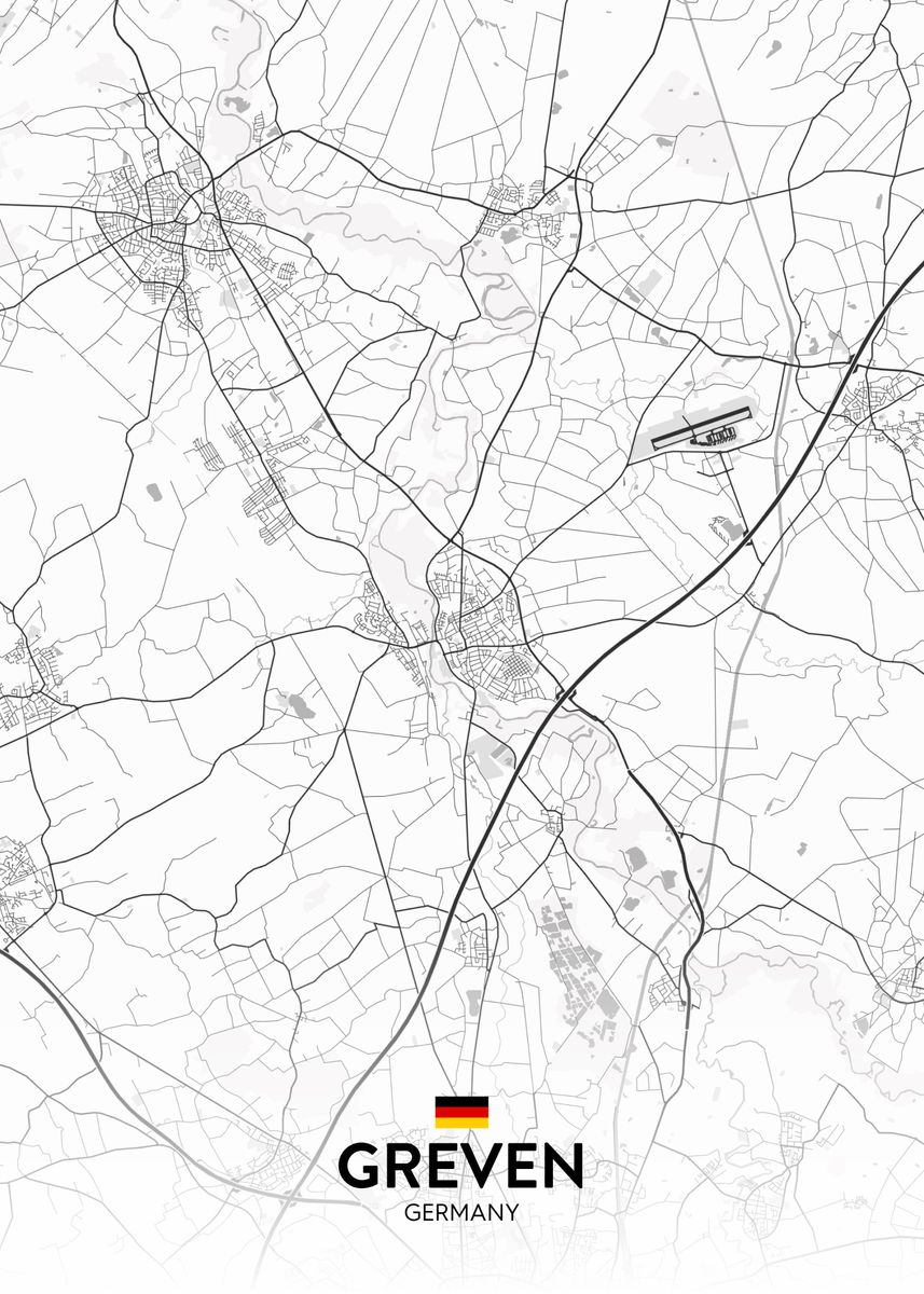 'Greven DE' Poster, picture, metal print, paint by IMR Designs | Displate