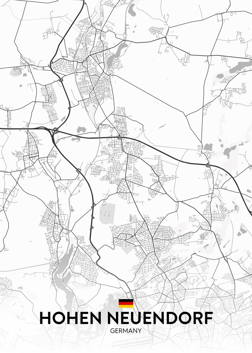 'Hohen Neuendorf DE' Poster, picture, metal print, paint by IMR Designs ...