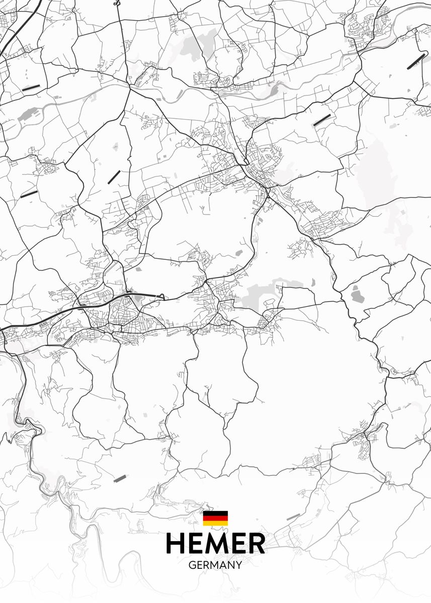 'Hemer DE' Poster, picture, metal print, paint by IMR Designs | Displate